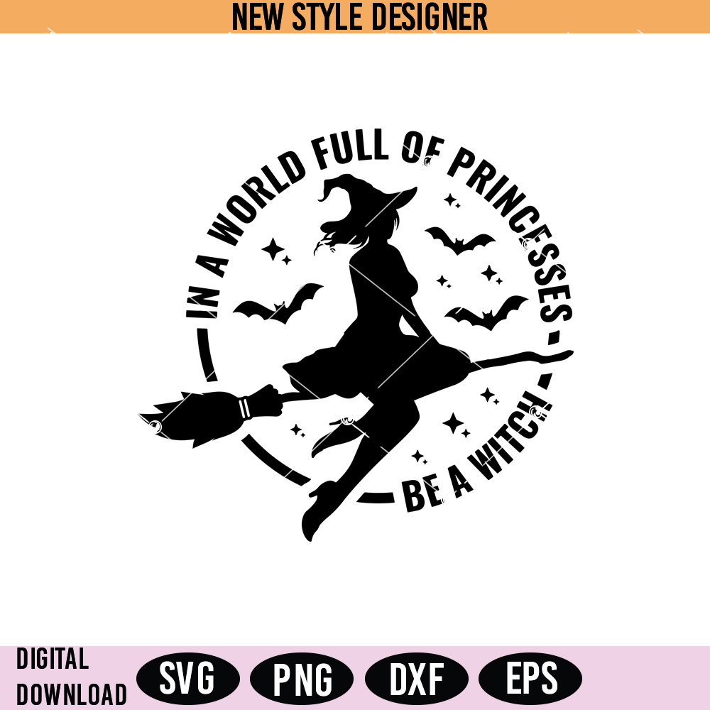 Witch Princess Svg Png, Witch SVG, Halloween Witch Svg, Spoo | Inspire ...