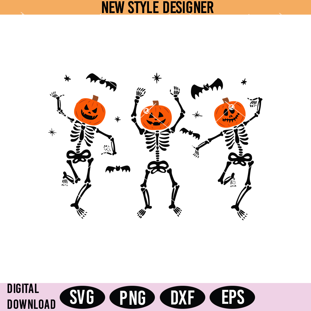 Dancing Pumpkin Head Svg Png, Pumpkin head svg, dancing skel | Inspire ...