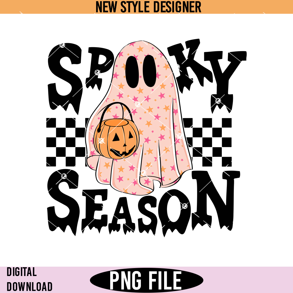Spooky Season ghost Png, Halloween Sublimation, cute ghost P | Inspire ...