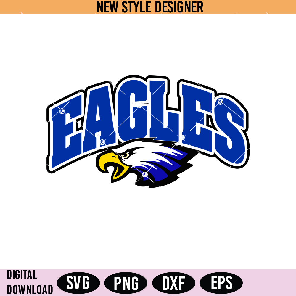 Eagles Mascot SVG, Arched Mascot SVG, Sports Mascot SVG, Dig | Inspire ...