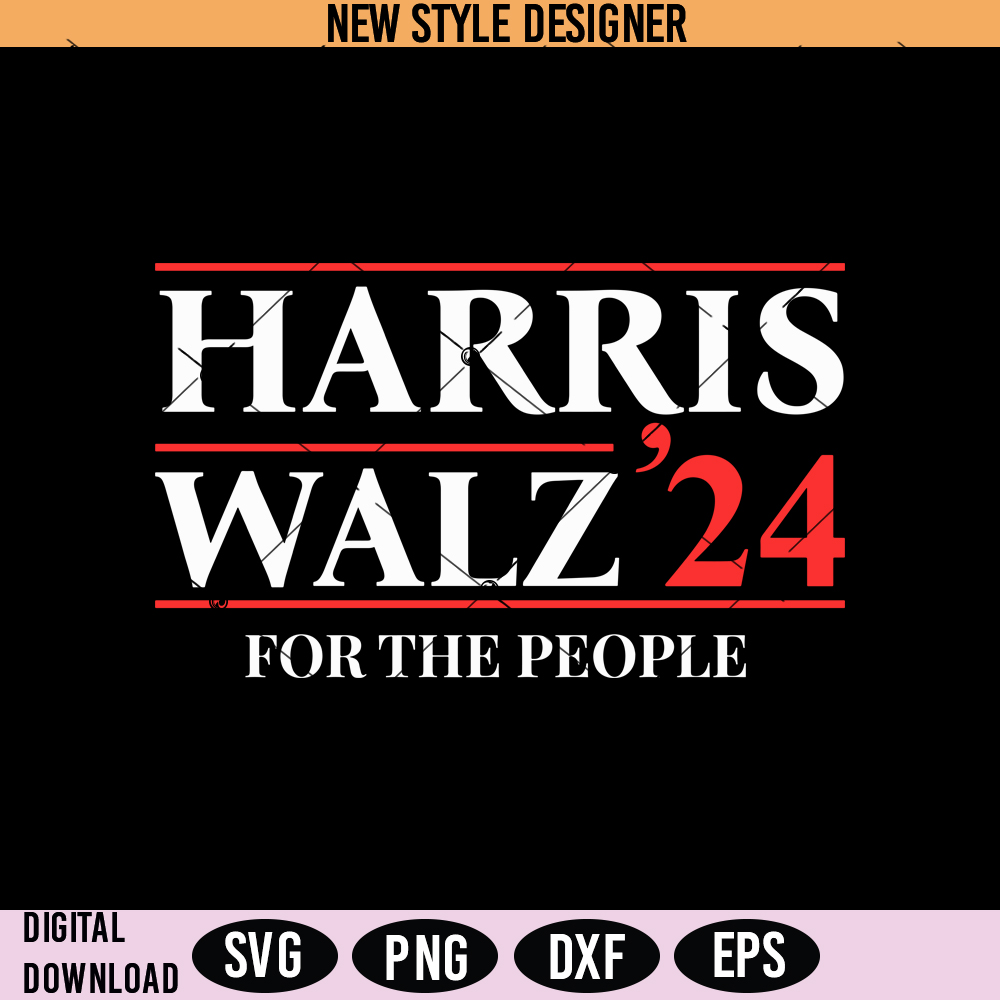 Kamala Harris Svg, Harris Walz 2024 Png, PNG, DXF, EPS, Cric | Inspire ...