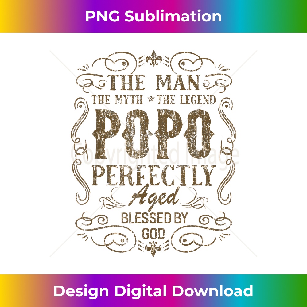 Vintage Popo The Man Myth Fathers Day for Men - Edgy Sublima - Inspire ...