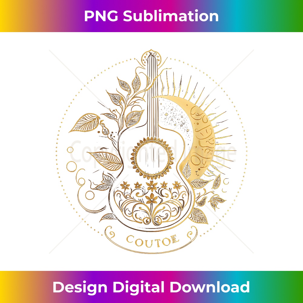 Cottagecore Acoustic Guitar With Moon, Sun And Stars - Futur | Inspire ...