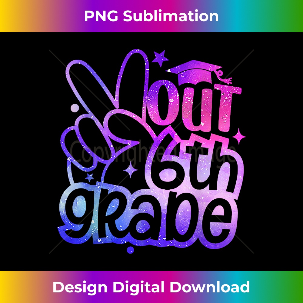 Peace Out 6th Grade Graduation Last Day Of School Tie Dye - - Inspire ...