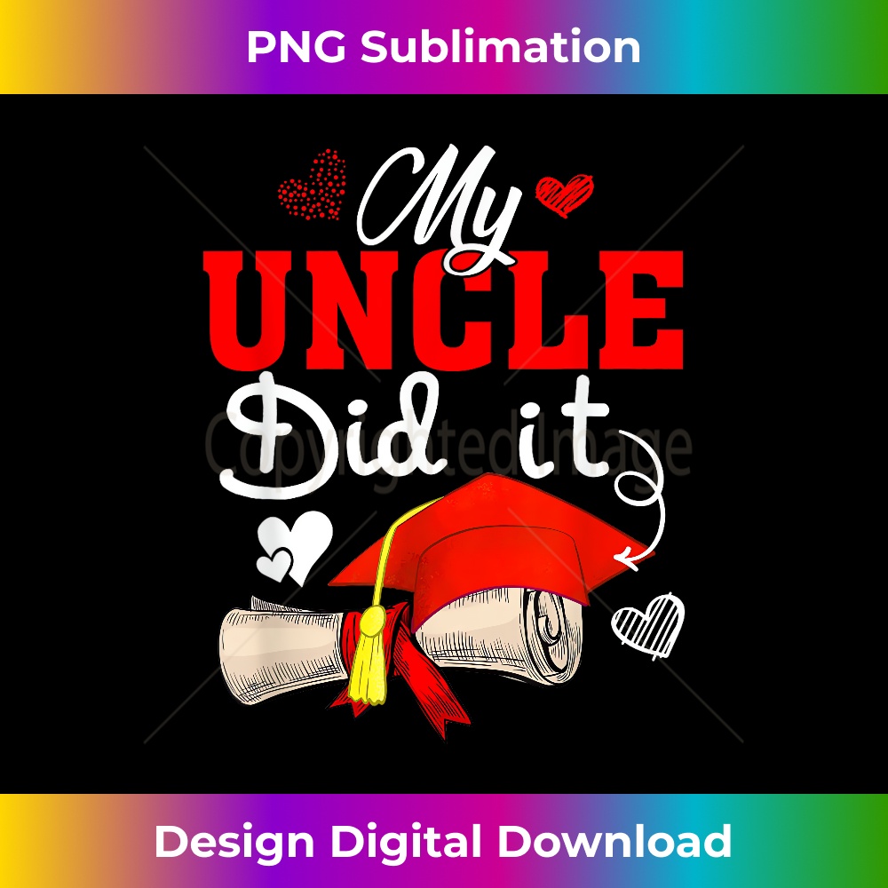 My Uncle Did It Cute Graduate Cap Proud Uncle Graduation - C | Inspire ...