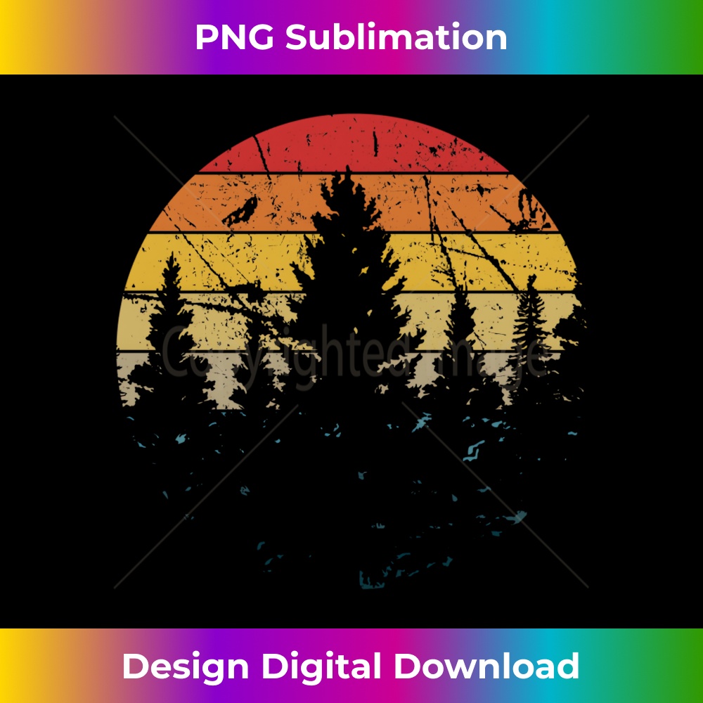 Retro pine tree minimalist - Vintage pine tree Long Sleeve - | Inspire ...