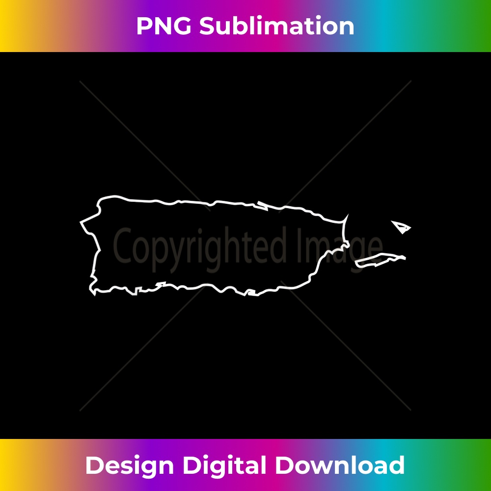 Puerto Rico Island - Modern Sublimation PNG File | Inspire Uplift