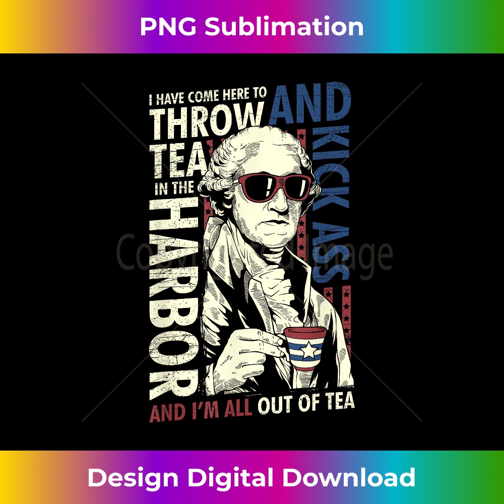 George Washington Throwing Tea Kick Ass 4th of July - Modern | Inspire ...