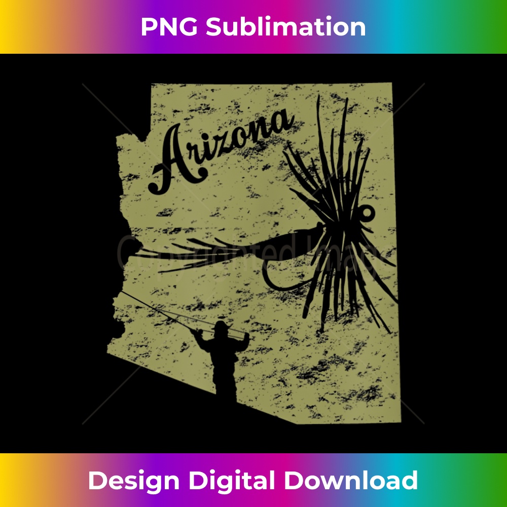 Vintage Fish Arizona State Map AZ Fly Fishing Trout Stream - | Inspire ...