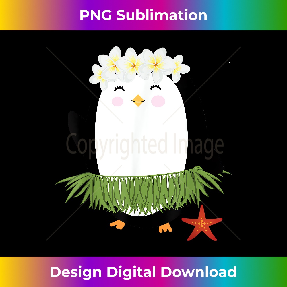 Hawaiian Hula Penguin T-Shirt Luau Party Hawaii Gift for Her | Inspire ...