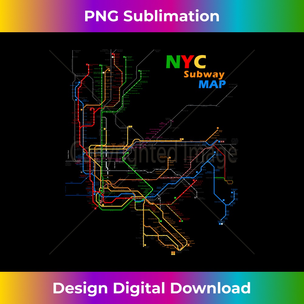 New York City Subway Map NYC Lines Transit for Men Women Lon | Inspire ...