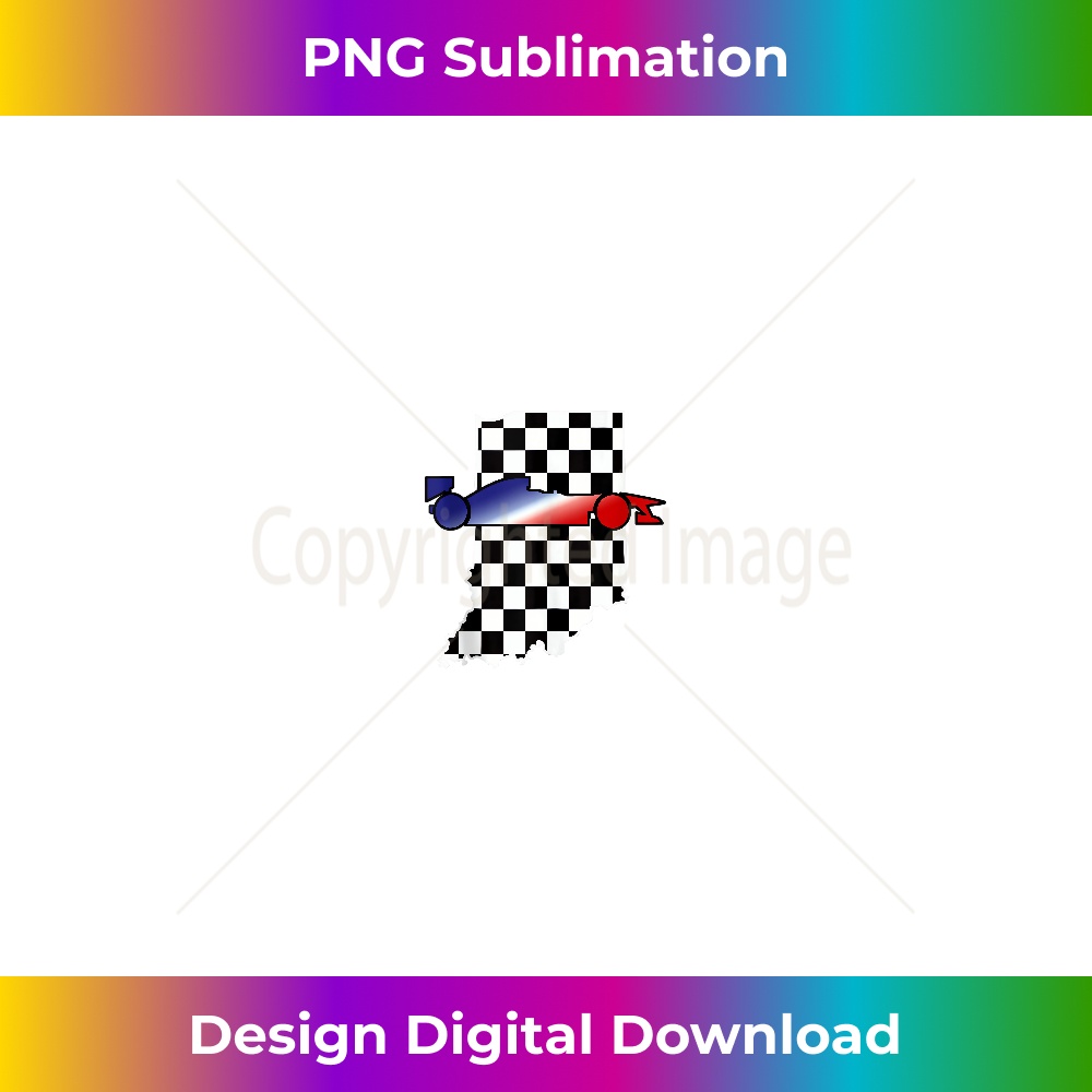 Checkered Flag Indiana with Red White and Blue Racecar Tank | Inspire ...