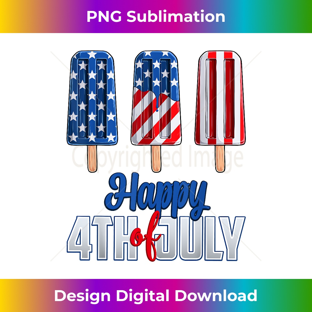 Happy 4th of July Popsicle Red White Blue American Flag Kids | Inspire ...