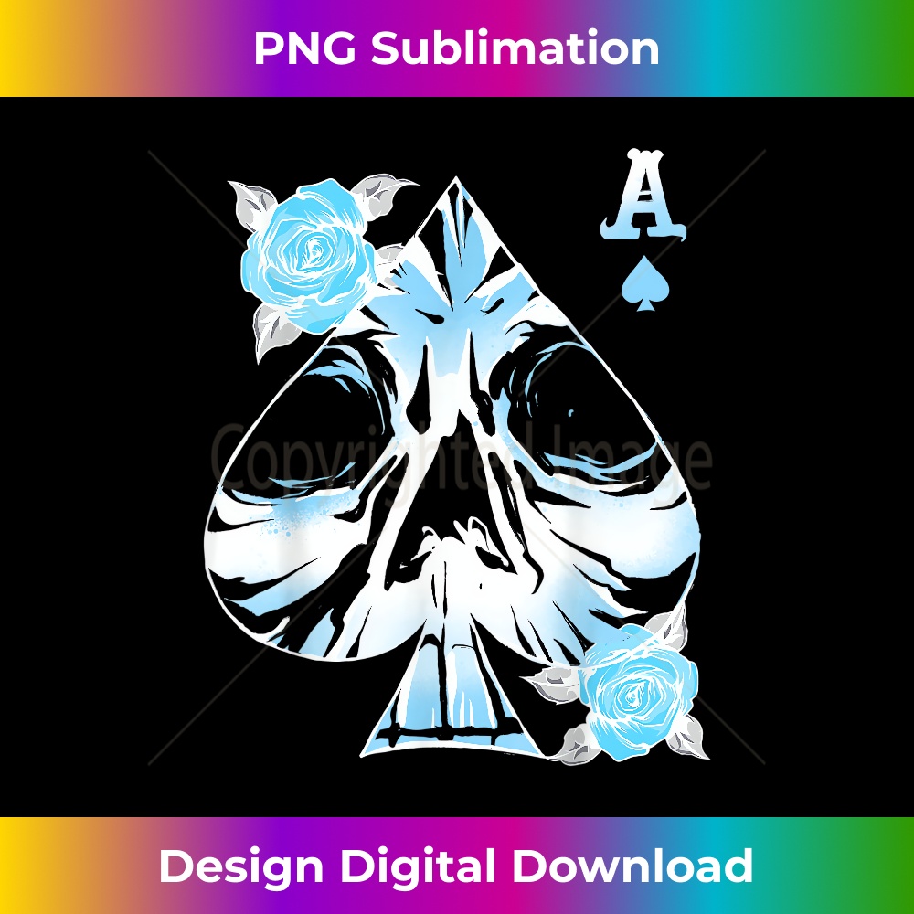 Ace Of Spades Card Skull Roses - Stylish Sublimation Digital | Inspire ...