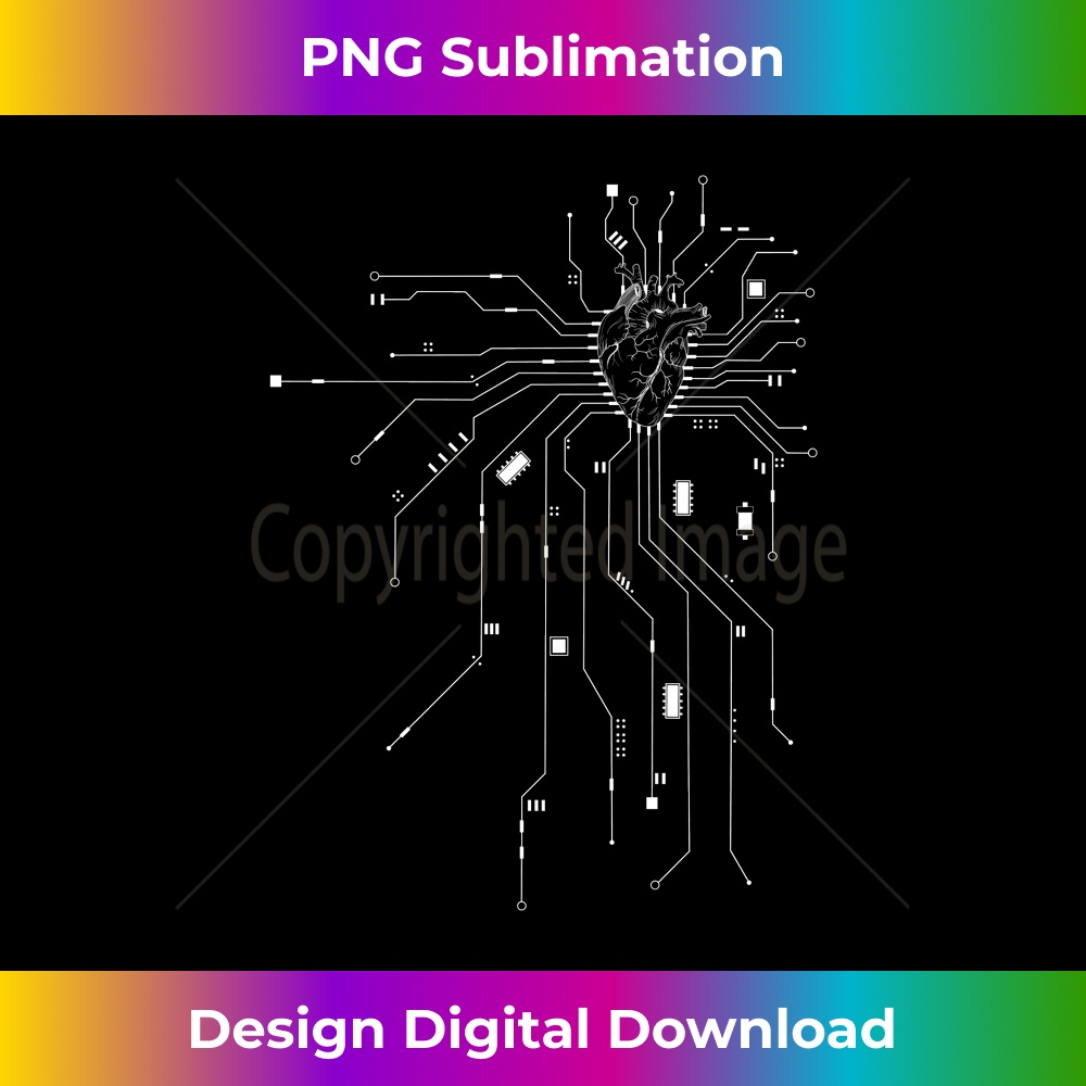 Anatomical Heart CPU Processor PCB Board Computer Programmer | Inspire Uplift