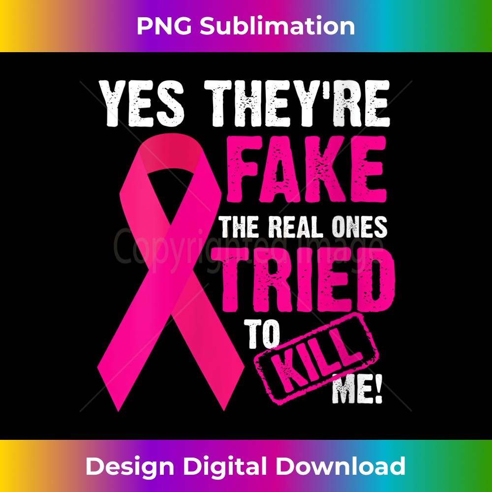 Womens Yes They're Fake The Real Ones Tried To Kill Me Art G | Inspire ...