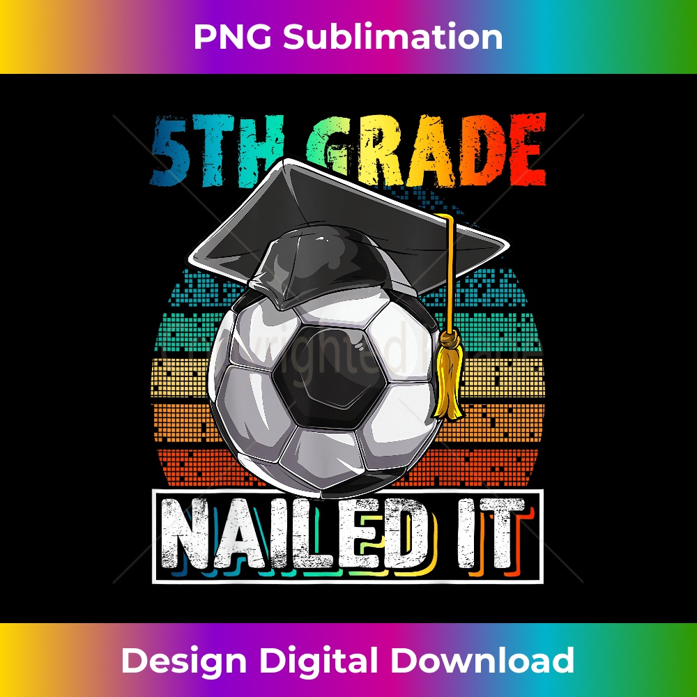 5th Grade Nailed It Soccer Ball Graduation Cap Retro Boys - | Inspire ...