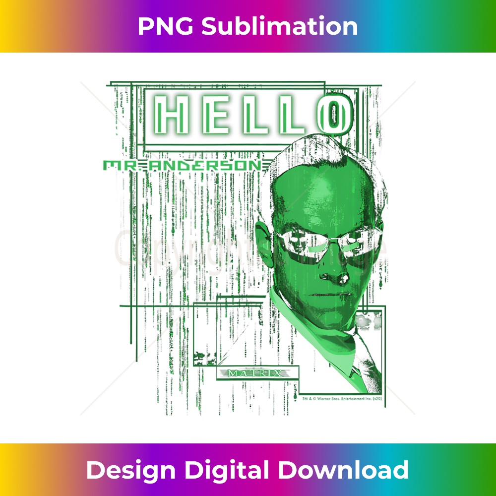 The Matrix Agent Smith Hello Mr. Anderson Code Drop Tank Top | Inspire ...