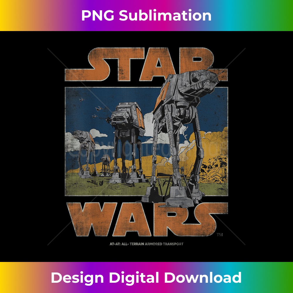 Star Wars AT-AT Walkers Vintage 2 - Retro PNG Sublimation Di | Inspire ...