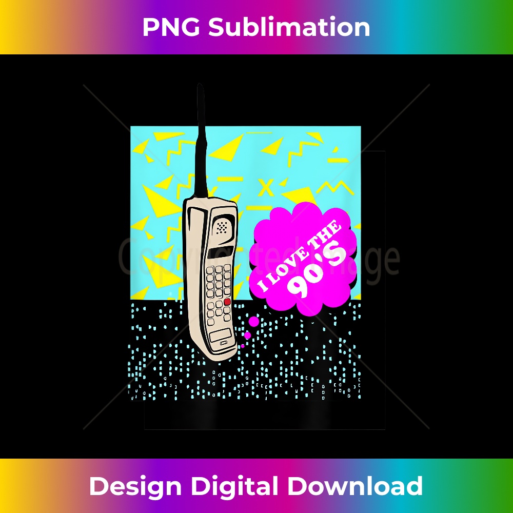 I Love The 90s Retro Brick Cell Phone 1 - Instant PNG Sublim | Inspire ...