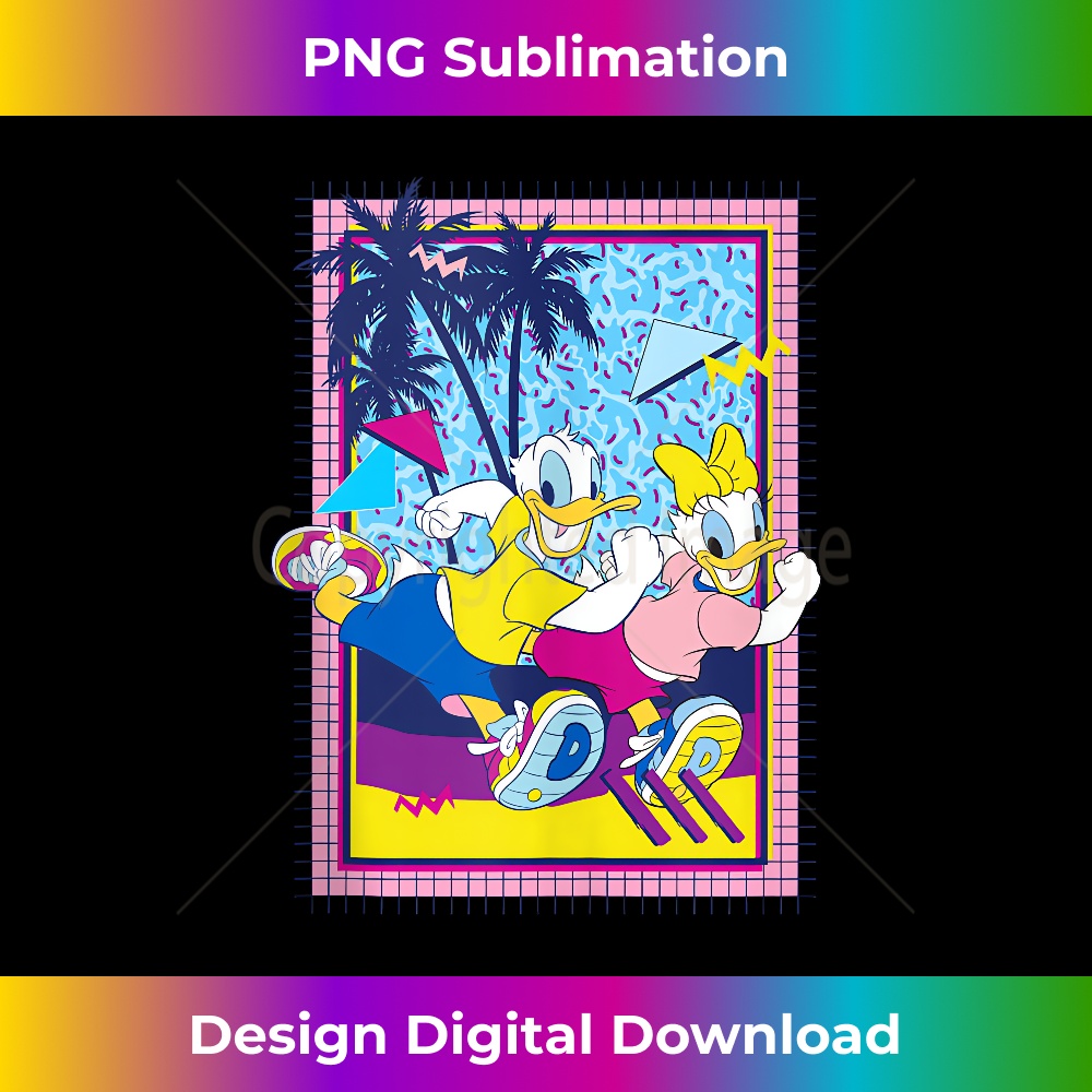 Disney Mickey And Friends Donald And Daisy Retro Run Poster | Inspire ...