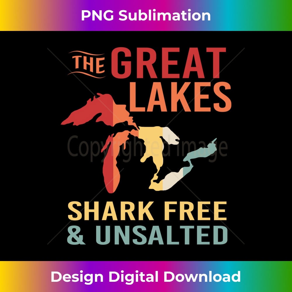 Retro Great Lake Map Great Lakes Unsalted Long Sleeve - Excl | Inspire ...