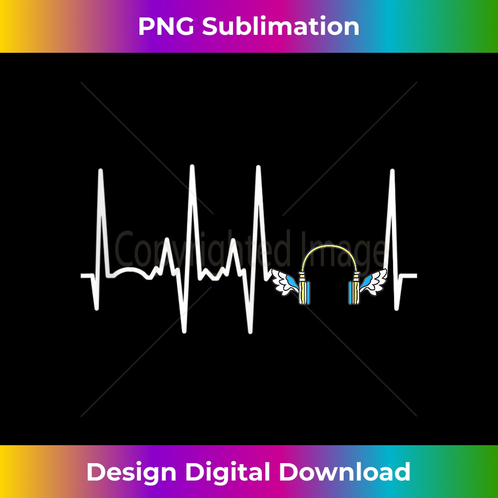 DJ Headphones EKG Heartbeat Line EDM Music- Angel Wings - Pr | Inspire ...