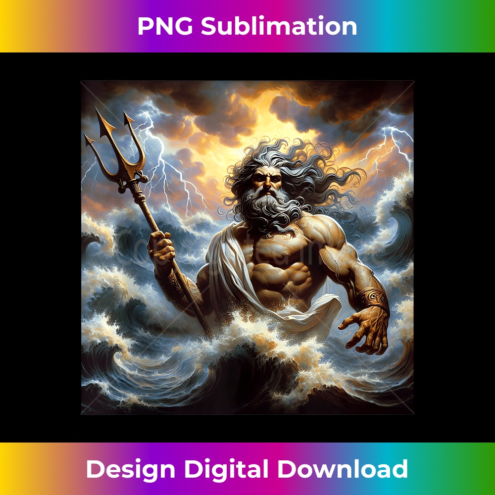 Greek Mythology Poseidon God Of Oceans Sea Mythology Graphic | Inspire ...