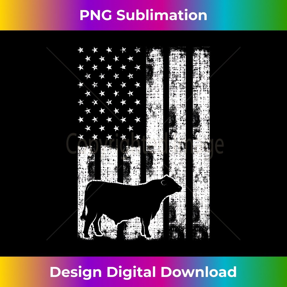 Vintage American Flag - USA Cow Black Angus Rancher 1 | Inspire Uplift