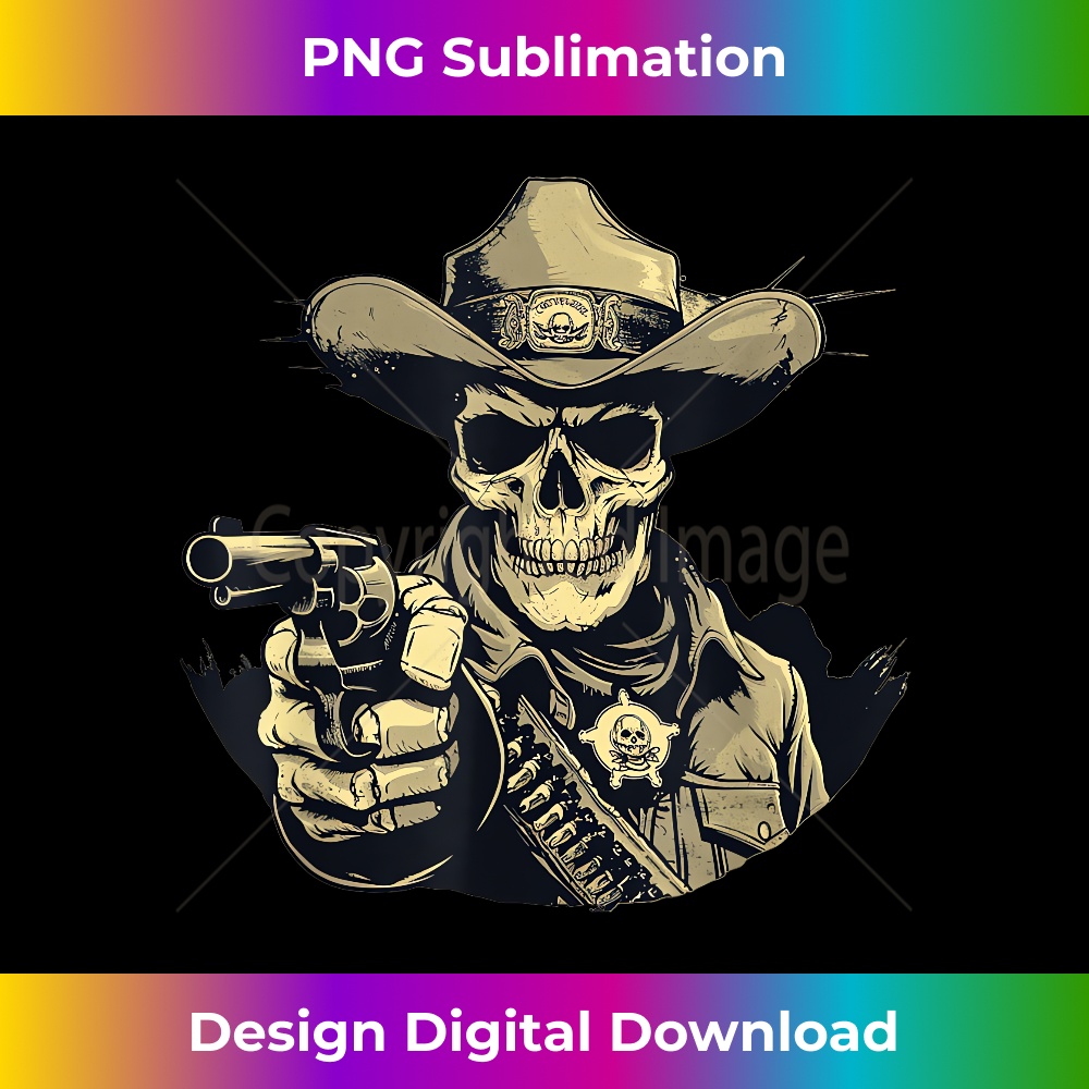 Skeleton sheriff costume with a gun for fans of cowboys 1 - | Inspire ...
