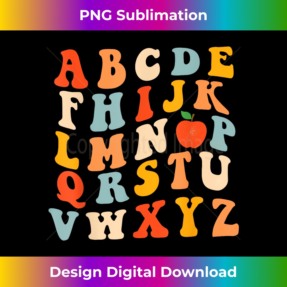 Retro Groovy Typographic Alphabet Letters Alphabet learn ABC | Inspire ...