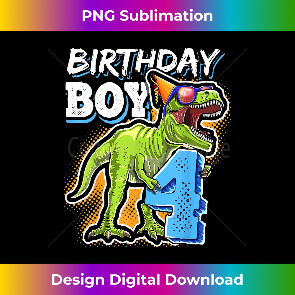 Birthday Boy 4 4th Birthday T Rex Dinosaur Party Boys - Sign | Inspire ...