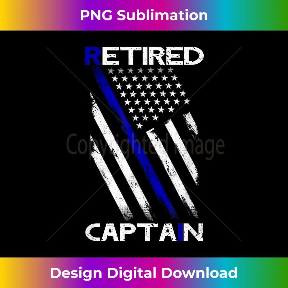 Thin Blue Line Distressed Retired Police Captain Shirt Gift | Inspire ...