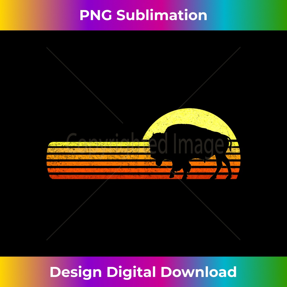 Native American Bison Buffalo Bull Western Indian Retro Sun | Inspire ...