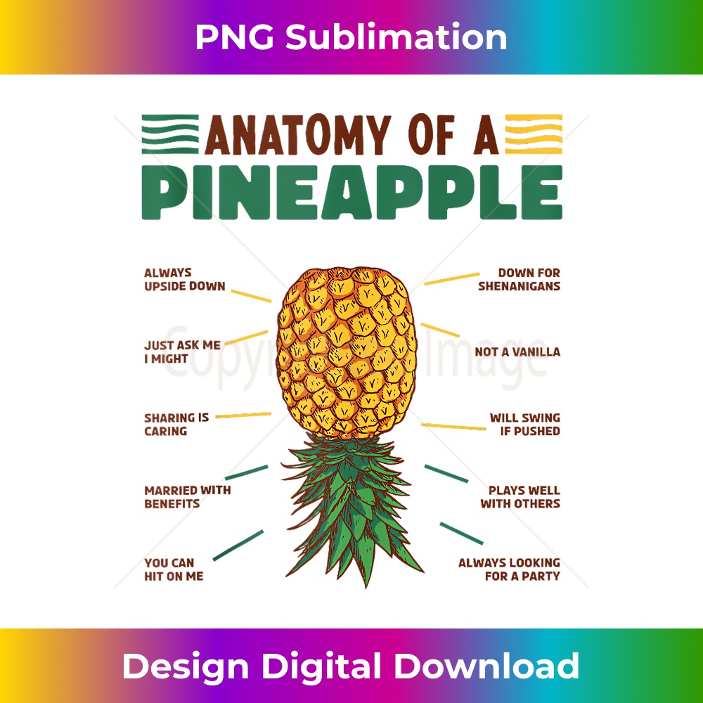 Anatomy of a Pineapple Funny Upside Down Pineapple Swinger - | Inspire ...