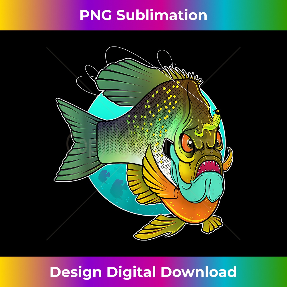 Angry Bluegill Fishing - PNG Transparent Sublimation File | Inspire Uplift