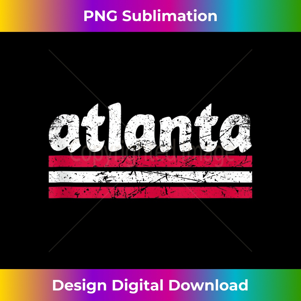 Atlanta Georgia Three Stripe Vintage Weathered - Premium PNG | Inspire ...