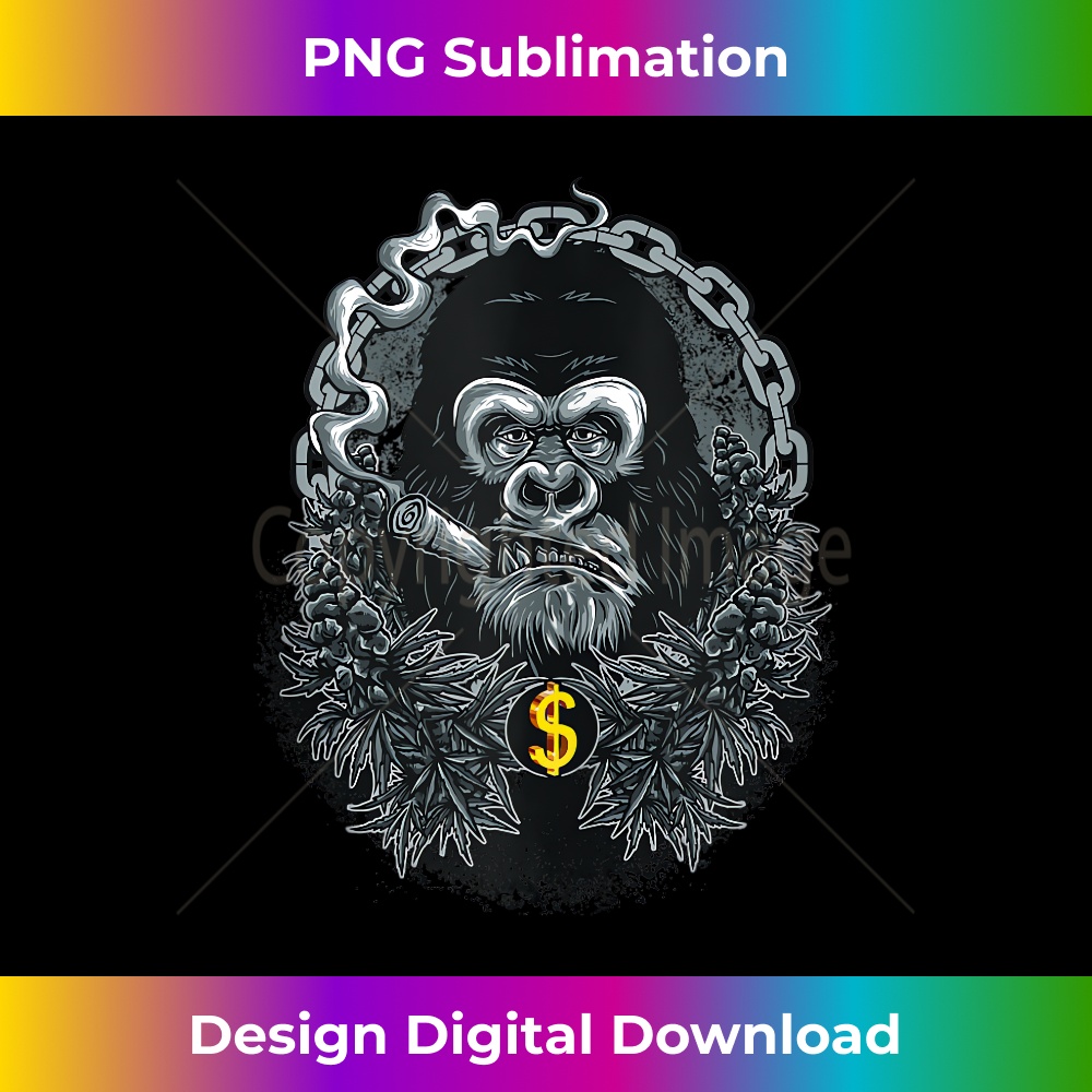 Alpha Gorilla Boss Smoking - Mafia Silverback King Graphic | Inspire Uplift