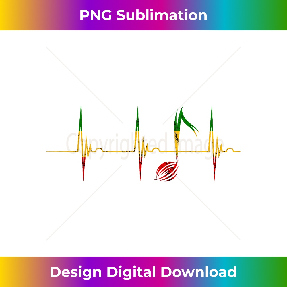 Rasta Reggae Music Note Heartbeat EKG Pulse Rastafari Roots | Inspire ...