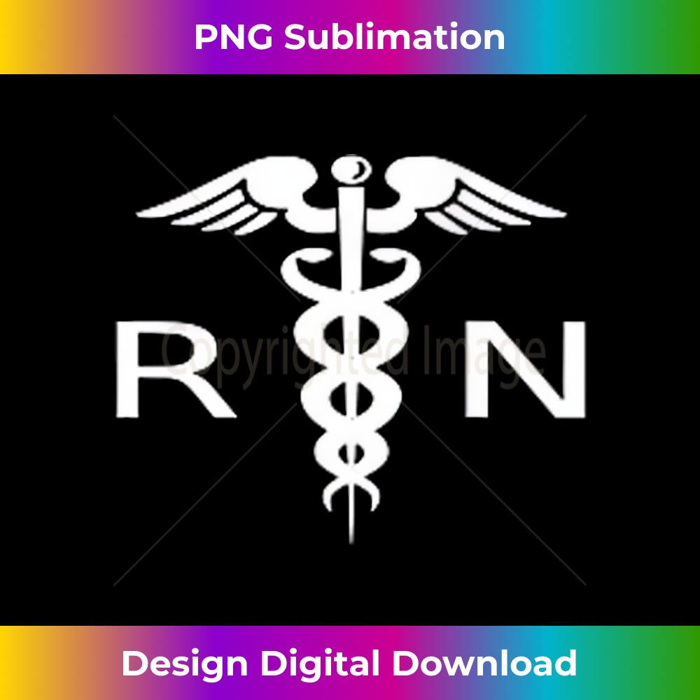 RN Caduceus Symbol Logo - Sleek Sublimation PNG Download | Inspire Uplift