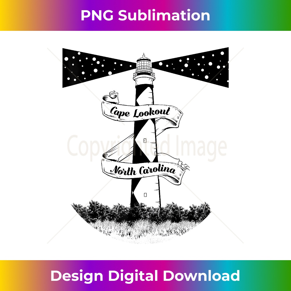 Cape Lookout Lighthouse - Decorative Sublimation PNG File | Inspire Uplift