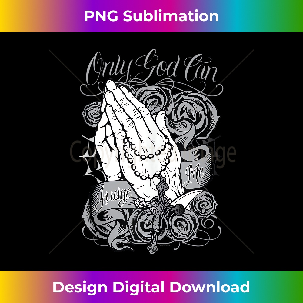 Only God Can Judge Me Chicano Low Rider Graphic Art Tees Tan | Inspire ...