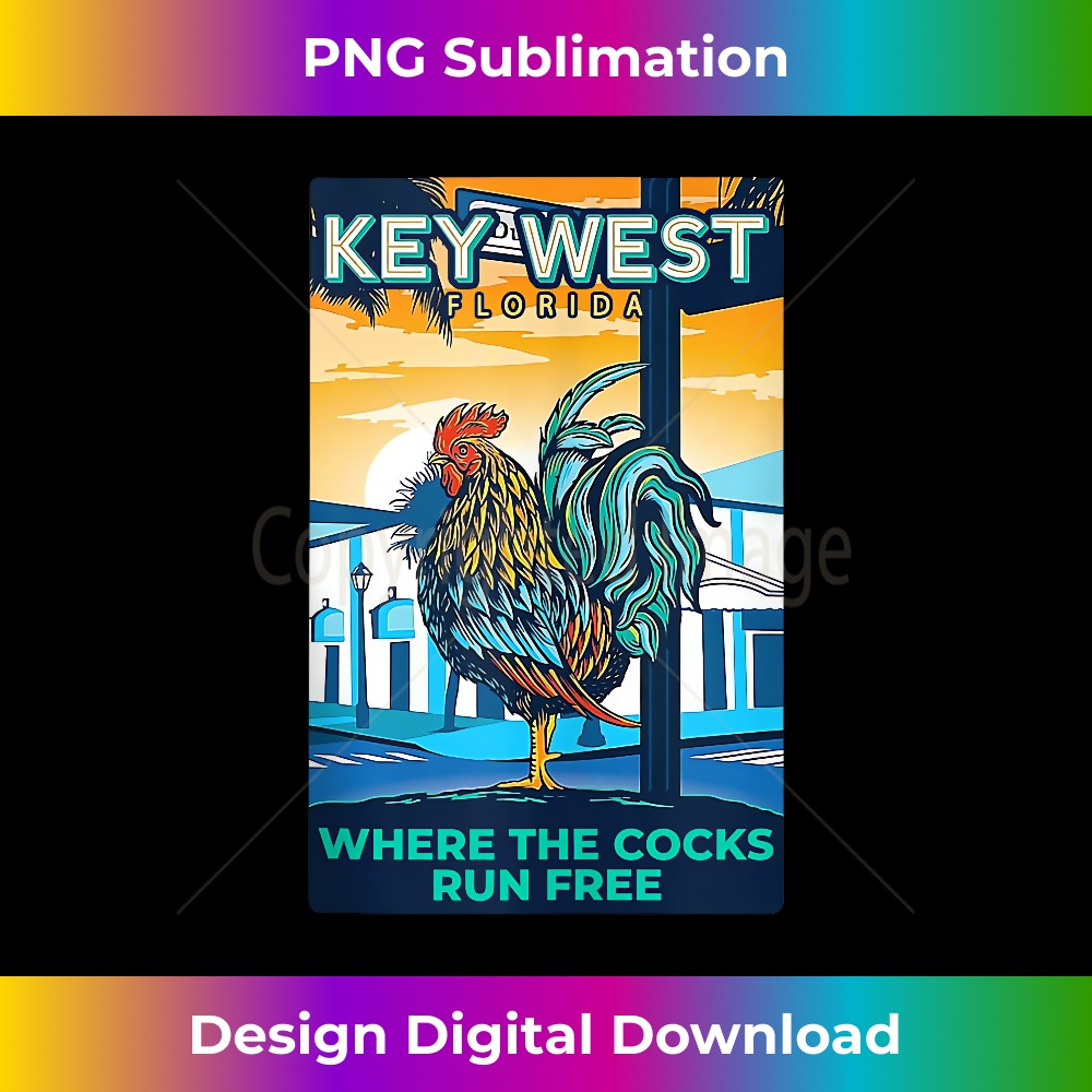 Key West Florida Rooster Funny Where The Chicken Run Free Ta | Inspire ...
