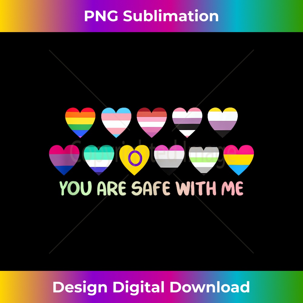 Funny You Are Safe With Me Rainbow Bi Transgender LGBT Pride | Inspire Uplift
