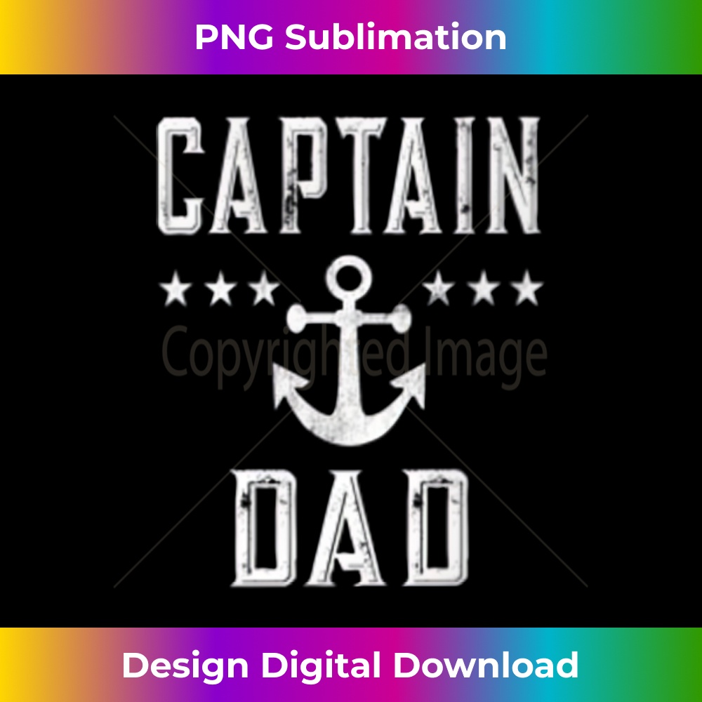 Mens Two Sided Print - Captain Dad - Boat Lover Boating Tank | Inspire ...