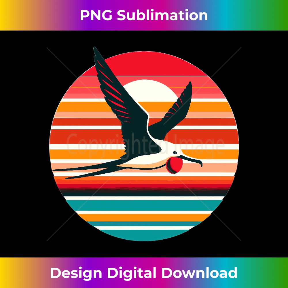 Bird Art Graphic Design Retro Sunset Bird Frigate Bird - Ins | Inspire ...