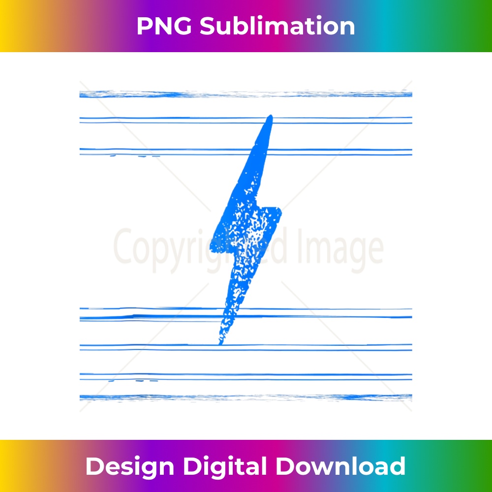 Thunder Blue Lightning Bolt 1 - Sublimation-Ready PNG File | Inspire Uplift