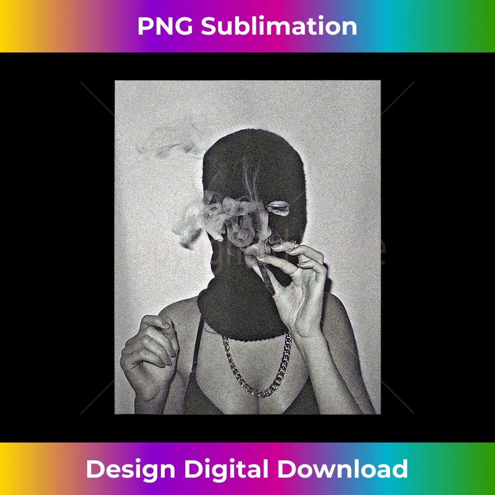 Black White, Woman in Ski Mask Smoking - Modern Sublimation | Inspire ...