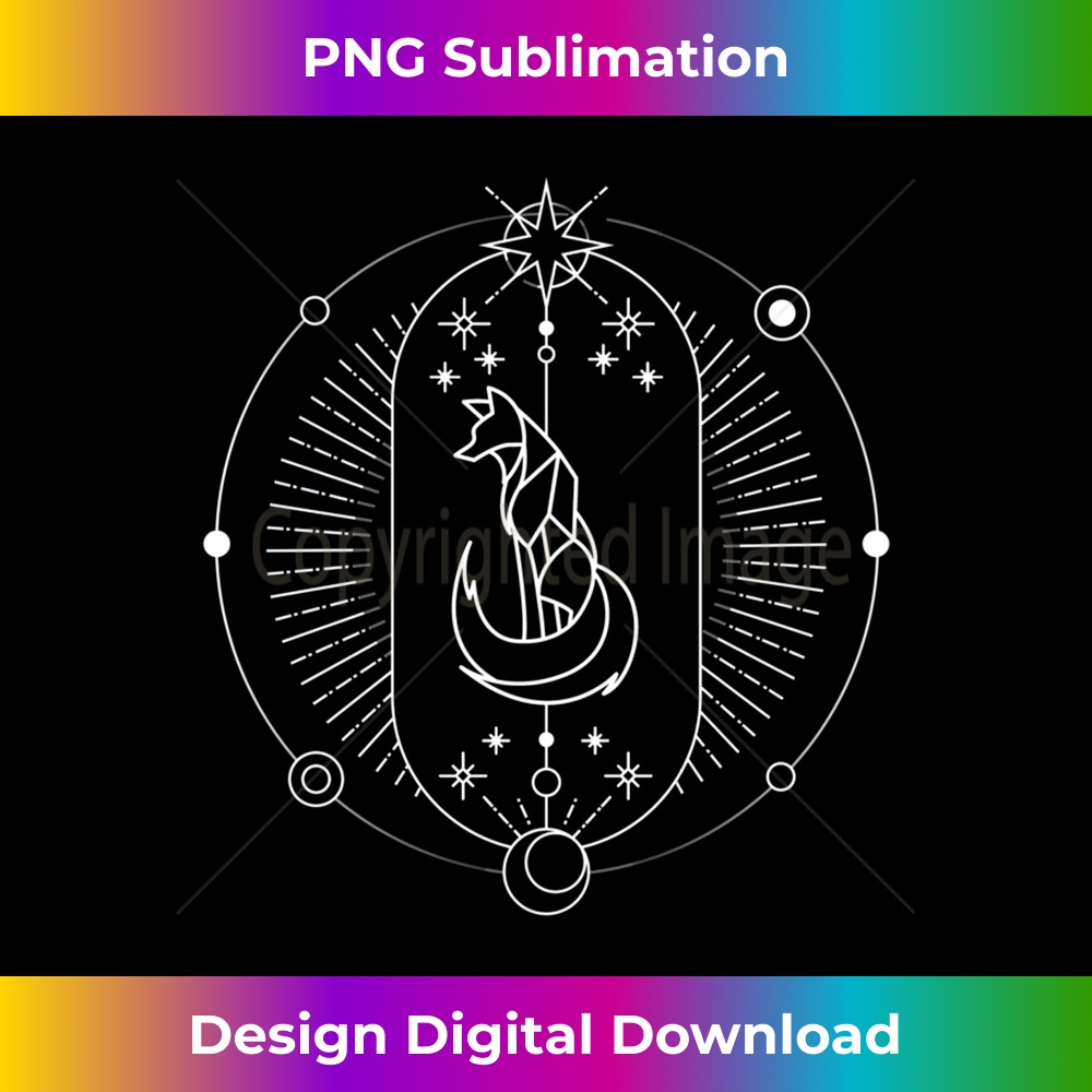 Sacred Geometry Fox Design 1 - Retro PNG Sublimation Digital | Inspire ...