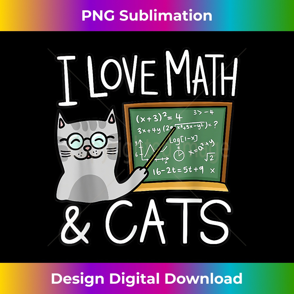 I Love Math And Cats Happy Teacher And Student - Professiona | Inspire ...